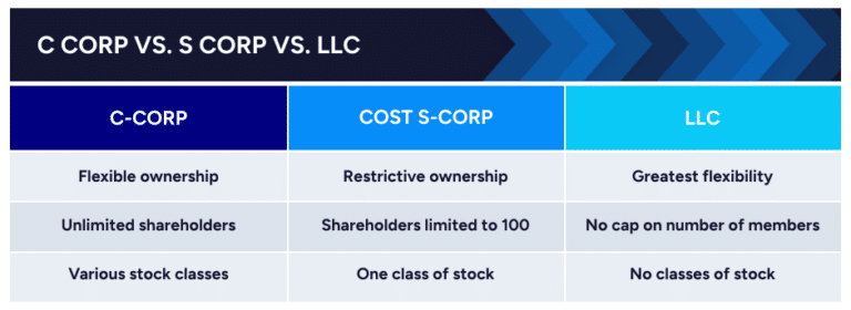 C Corp vs. S Corp vs. LLC: Essential Information for Software ...